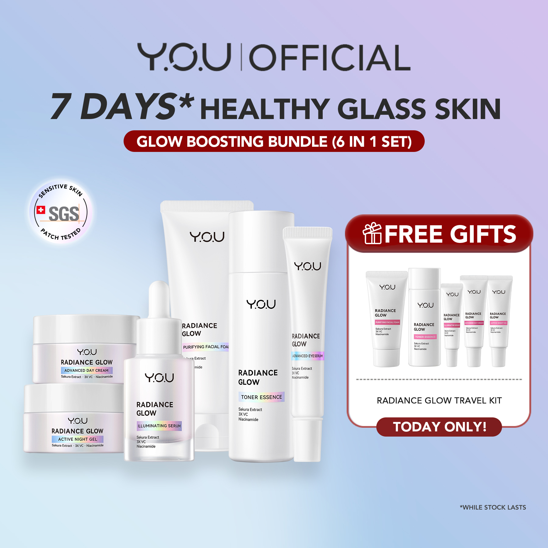 Y.O.U Glow Boosting Bundle l Radiance Glow Series l Reduce Skin Dullness | Lazada PH
