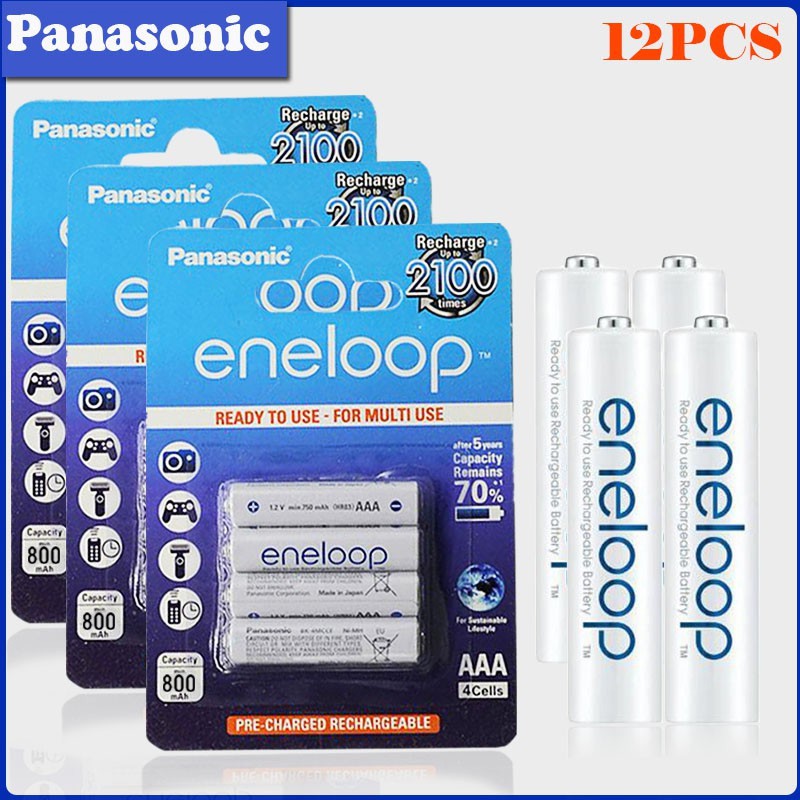 Panasonic 100% Original 1.2v AAA 800mAh Rechargeable Battery for Camera ...
