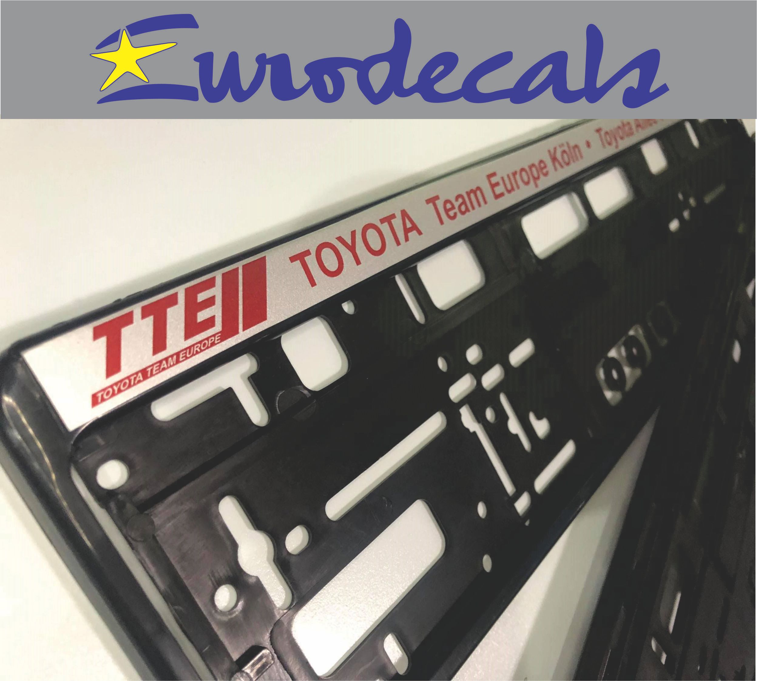 Eurodecals 1PC of TTE Toyota Team Europe Koln Euro plate Frame Holder ...