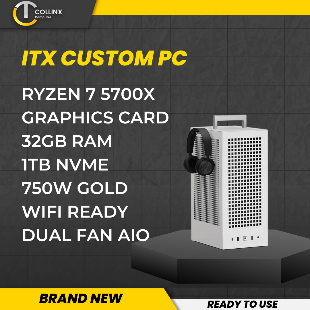 [ ITX MINI PC BUILD G ] AMD RYZEN 7 5700X DESKTOP / 32GB RAM / NVIDIA ...