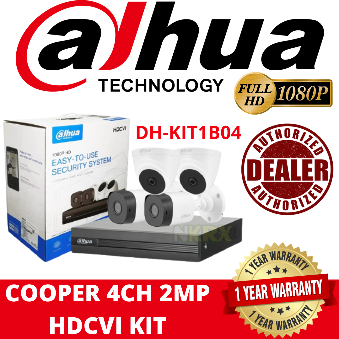 Dahua CCTV Kit DH-KIT1B04 2MP 1080p - 1 Year Warranty! | Lazada PH