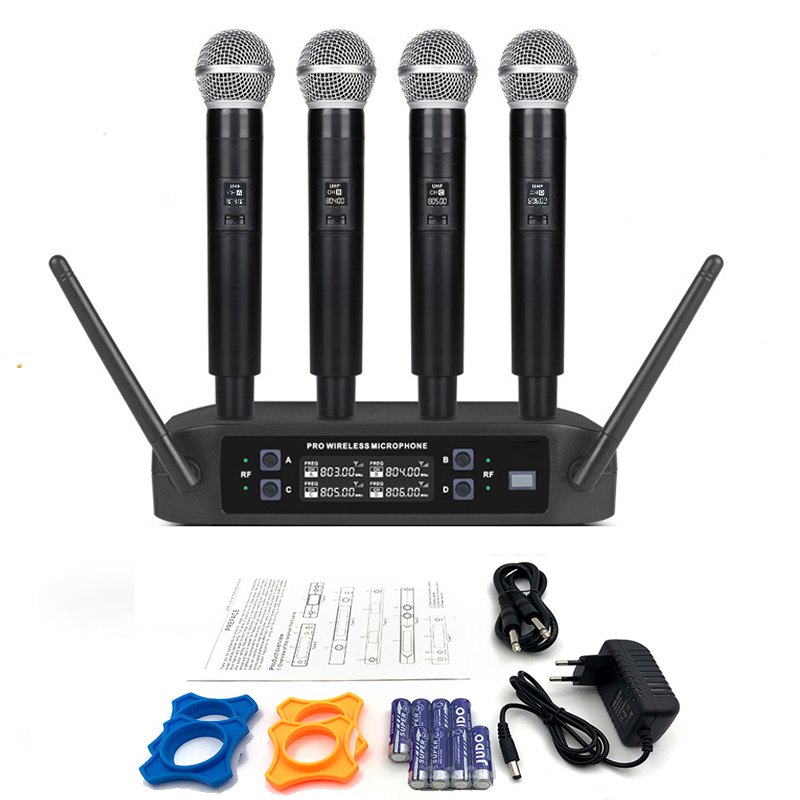 Wireless Microphone UHF Dual Handheld MicrophonePortable Microphone ...
