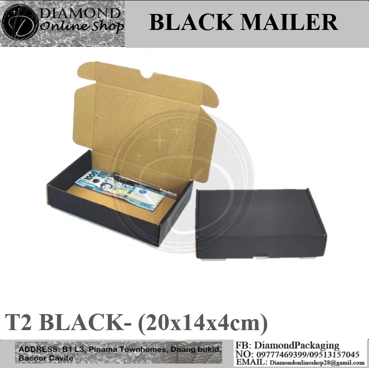 Diamond Corrugated Black Box I Shipping Box I Gift Box I Surprise Box I ...