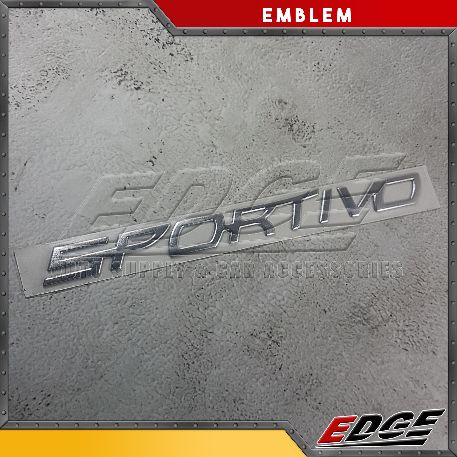 Isuzu "SPORTIVO" Emblem Silver 1.8cm x 20cm // isuzu crosswind sportivo ...