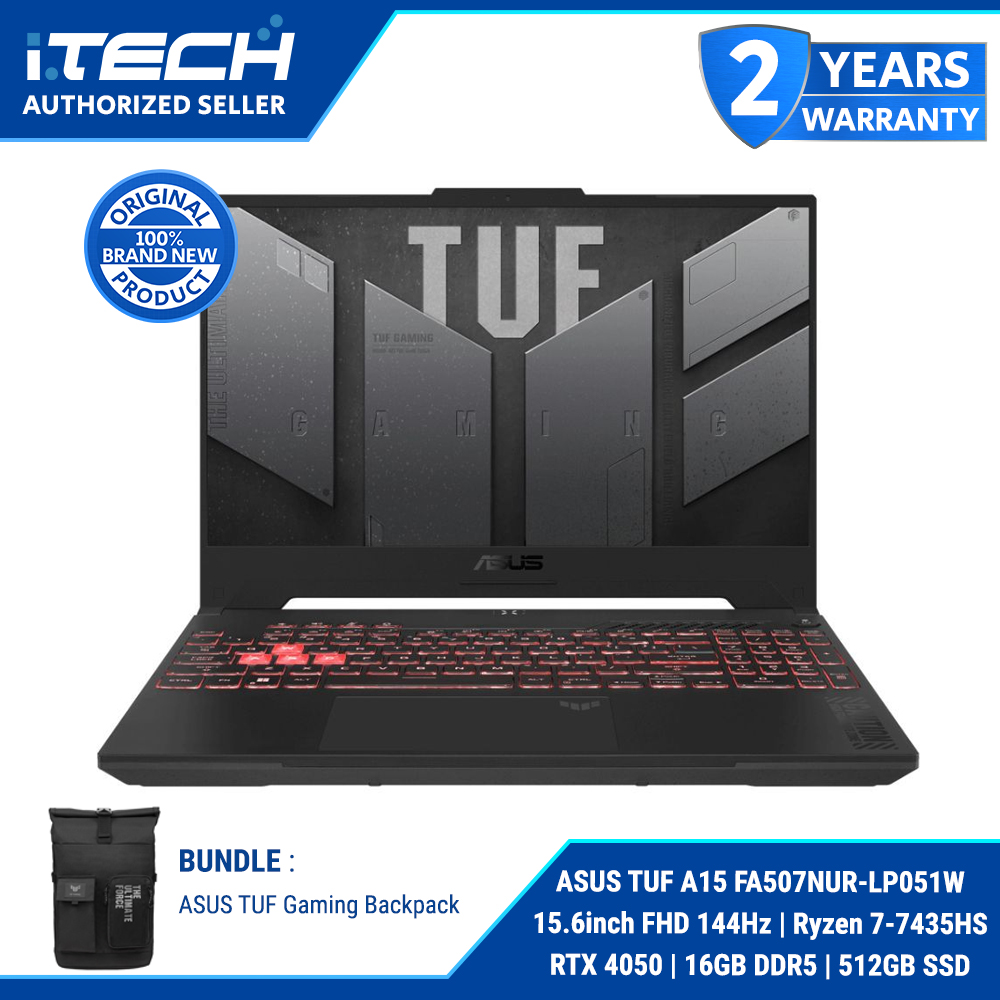 ASUS TUF Gaming A15 FA507NUR-LP051W 15.6inch FHD 144Hz | Ryzen 7-7435HS ...