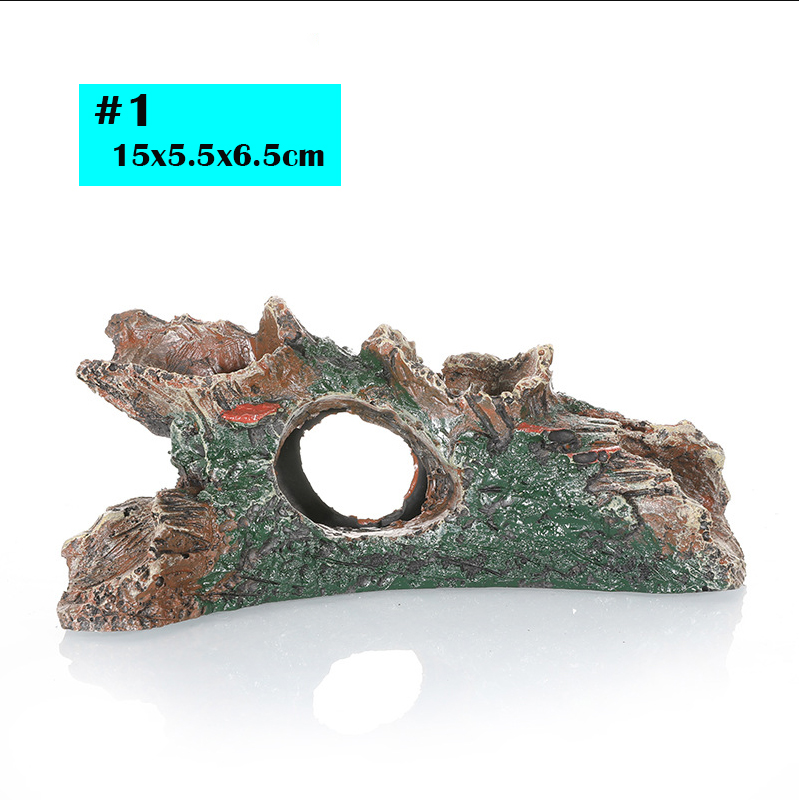 Artificial Resin Tree Bark Fish and Shrimp Hide Cave Landscape Aquarium ...