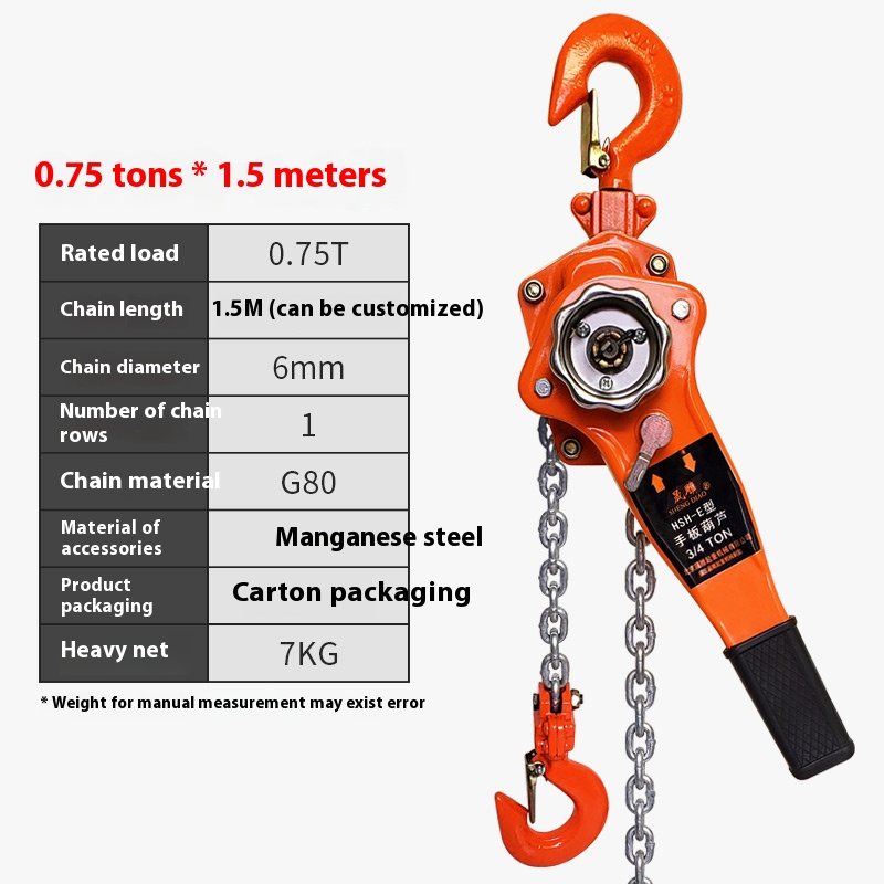1.5m hand hoist hand hoist chain lifting hand lift hand hoist manual ...