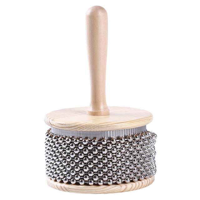 Wooden Cabasa Metal Beaded Chain amp; Cylinder Pop Hand Shaker ...