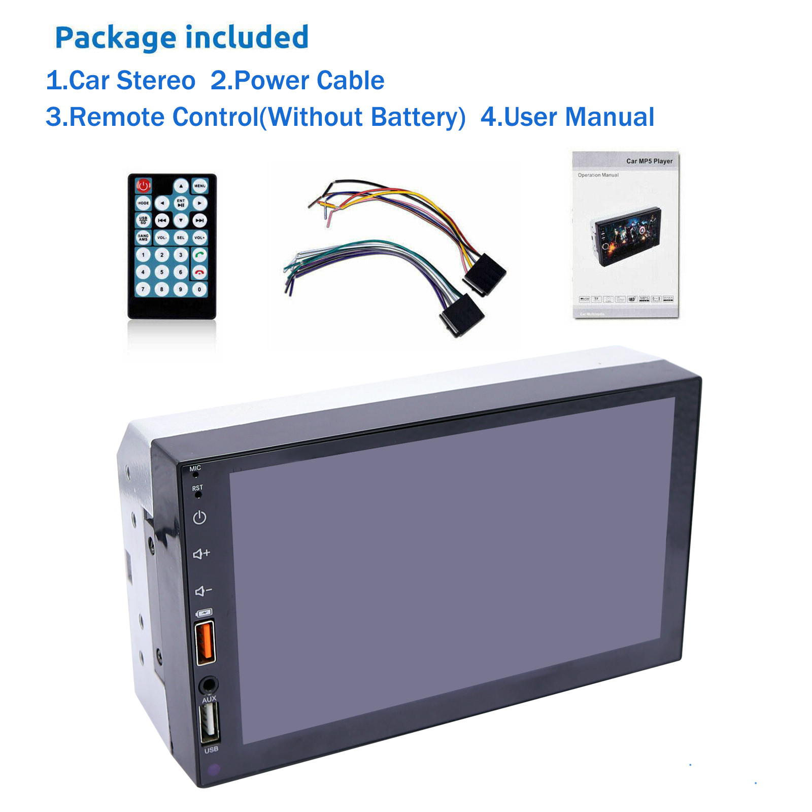 Carstorm 2 Din 7 Inch Car Radio Player Touch Screen Car Stereo MP5 ...