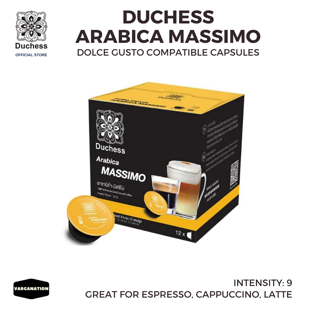 DOLCE GUSTO DUCHESS 100% ARABICA MASSIMO COFFEE CAPSULES COMPATIBLE ...