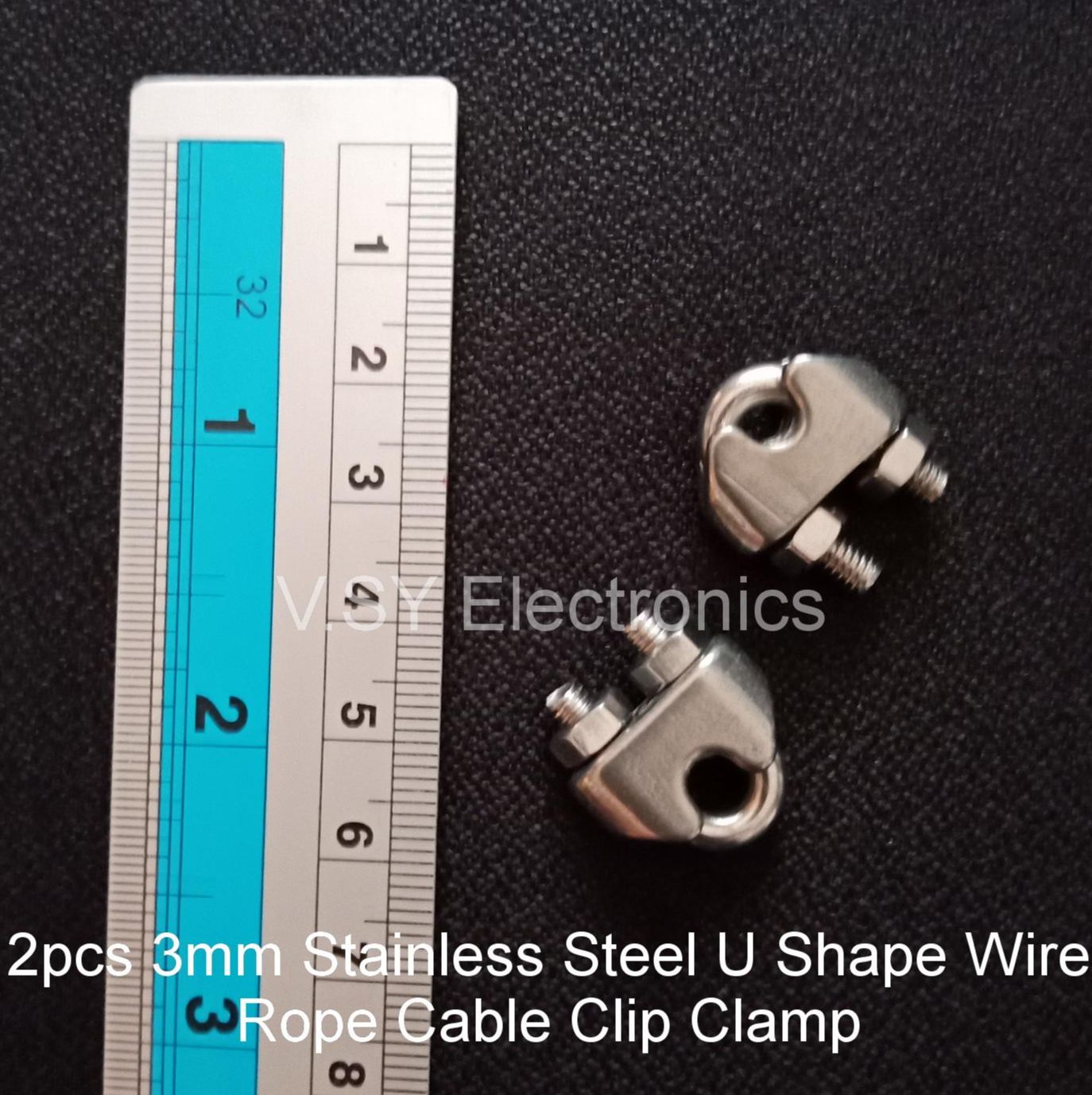 2pcs 3mm Stainless Steel U Shape Wire Rope Cable Clip Clamp | Lazada PH