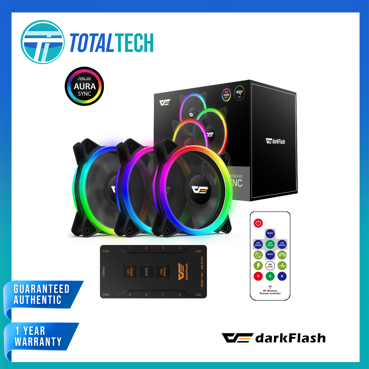 darkFlash DR12 PRO 120mm ARGB 3 in 1 Chassis Fan | Lazada PH