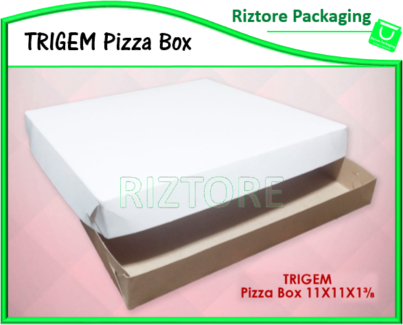 Trigem Pizza Box (Brown/White) 20Pcs/Pack | Lazada PH