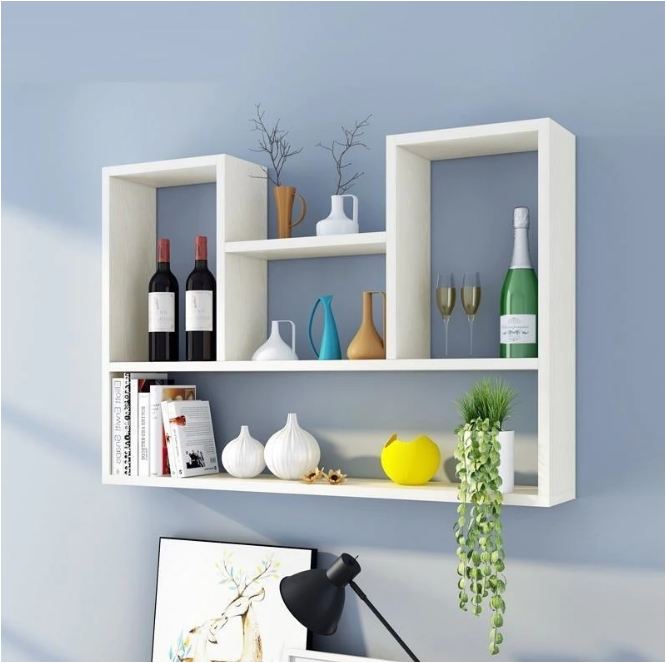 Wooden Wall Rack Shelf Hanging Wall Hang Cabinet Wall Mounted Simple ...
