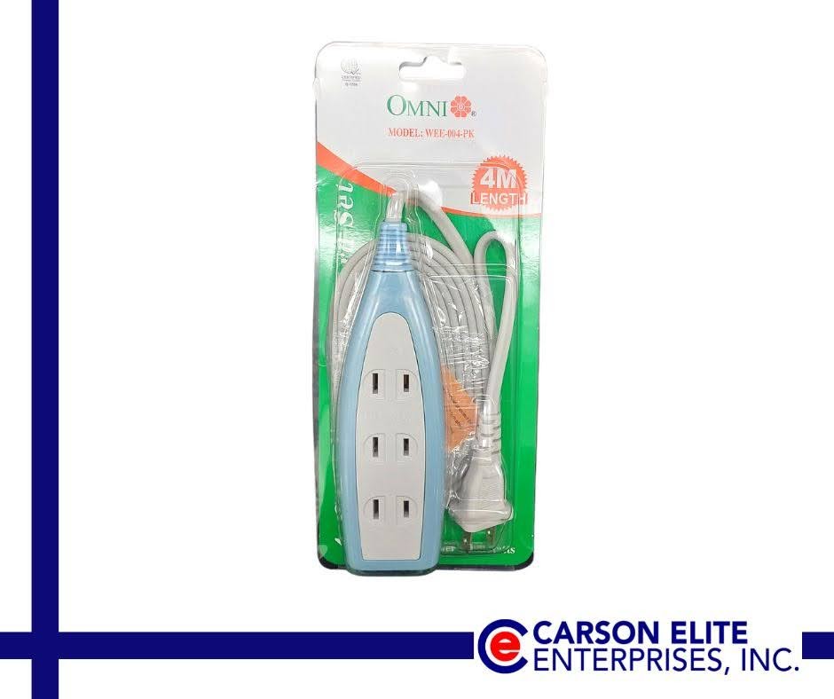OMNI Universal Outlet Extension Cord 4 Gang [WEE-004-PK] | Lazada PH