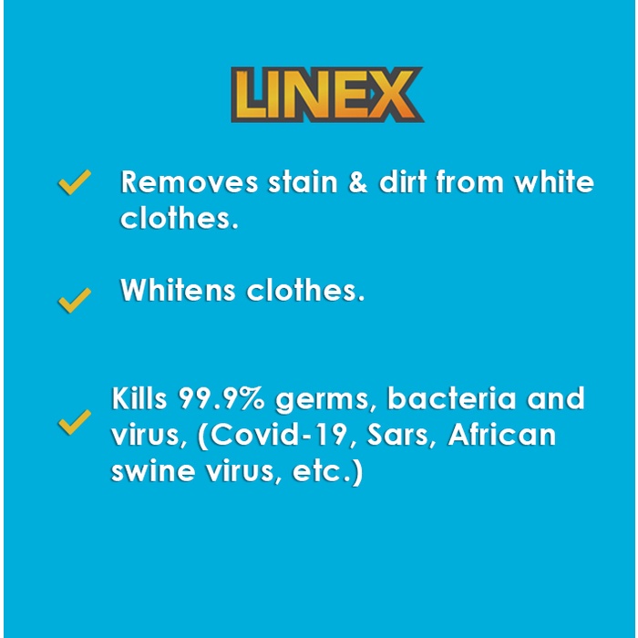 Linex Liquid Bleach Disinfectant Original. It Kills 99.9% Of Germs - 1 ...