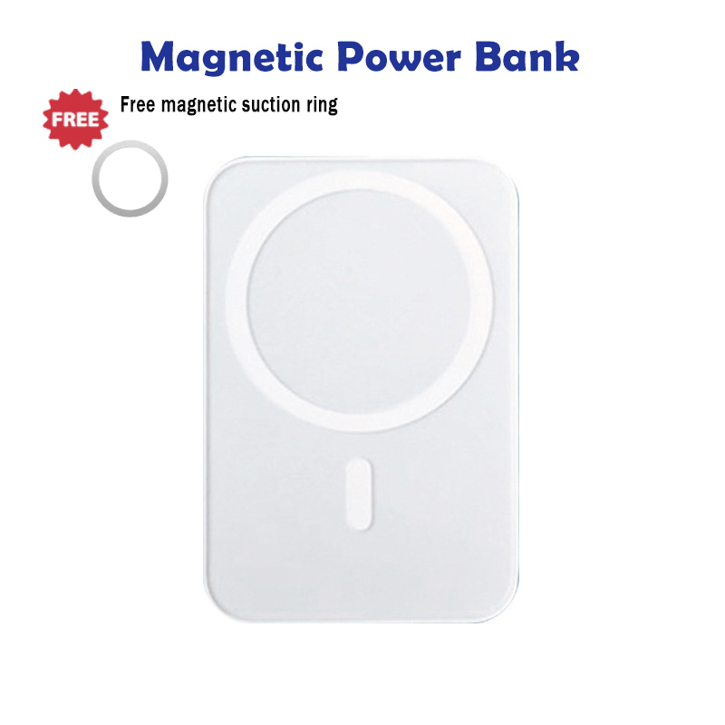 Magnetic Wireless Power Bank For Iphone 12 13 14 Pro Max 5000mAh mini ...