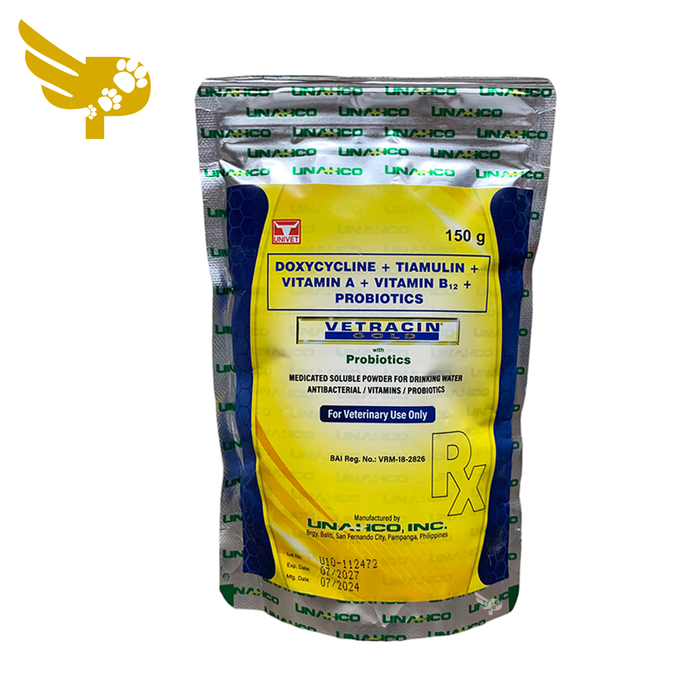 VETRACIN GOLD 150g - with PROBIOTICS - For Animals - Swine, Pigs ...