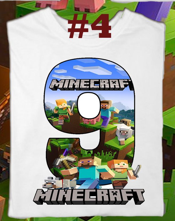 Mine Number 1 2 3 4 5 6 7 8 9 10 Shirt C R A F T Anime Shirt Kids to ...