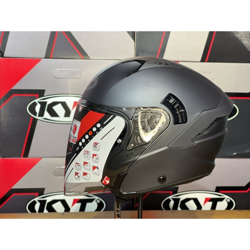 KYT NFJ Half-Face Helmet with Dual Visor (Plain) | Lazada PH