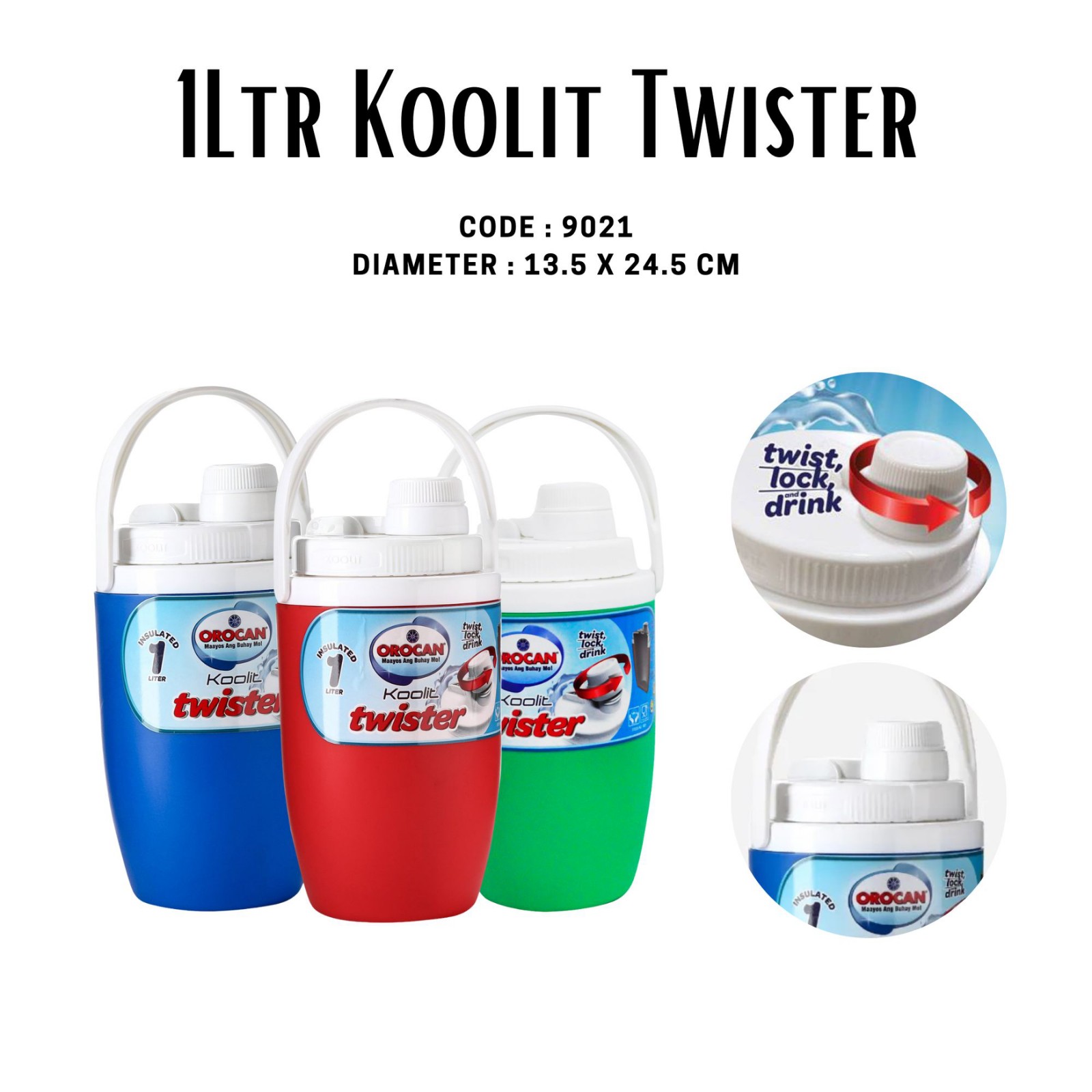 1LTR KOOLIT TWISTER/1 LITER OROCAN KOOLIT TWISTER/OOCAN 1 LITER JUG ...