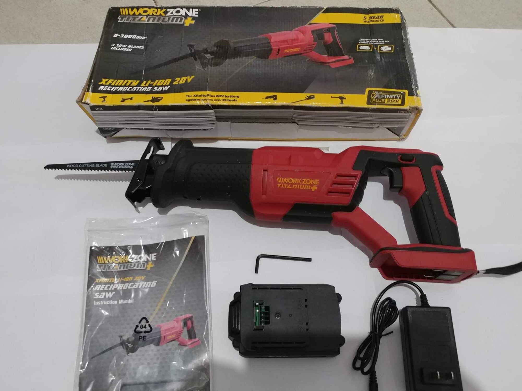 Reciprocating Saw Cordless 20v Original WorkZone Australia | Lazada PH