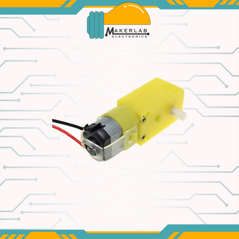 3-6V DC Geared Motor 130 Dual Shaft with Yellow Gear Box | 6V L-Shape ...