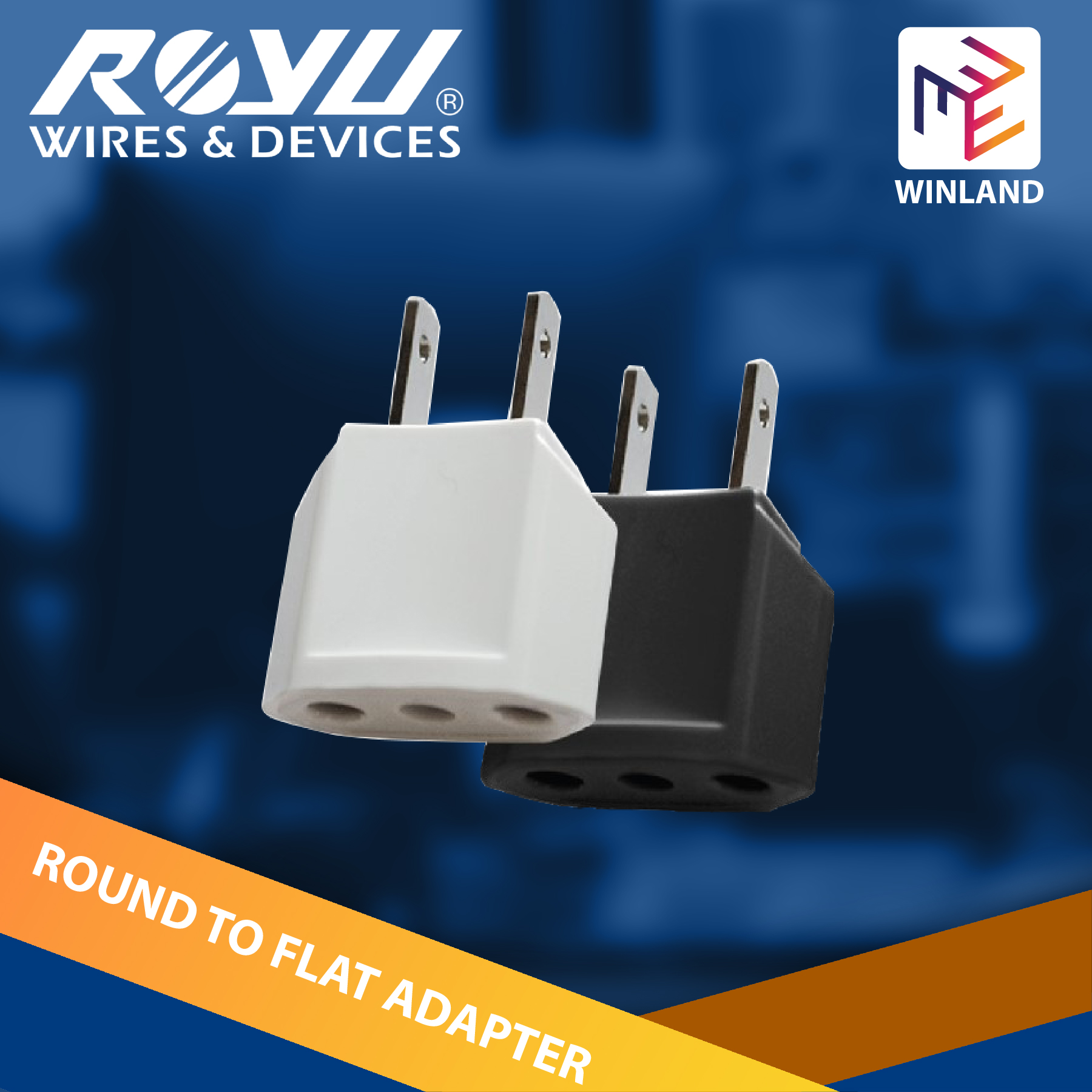 ROYU by Winland Round to Flat Adapter Adaptor REDPL103 | Lazada PH