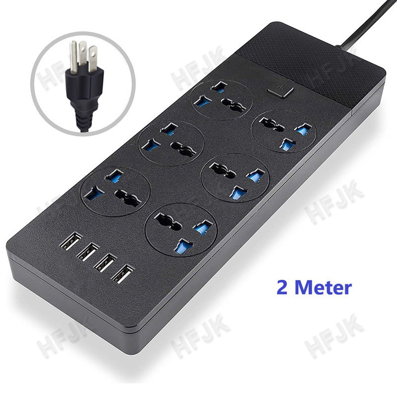 3000W Extension Cord Outlet Universal Multi Socket And USB Port With ...