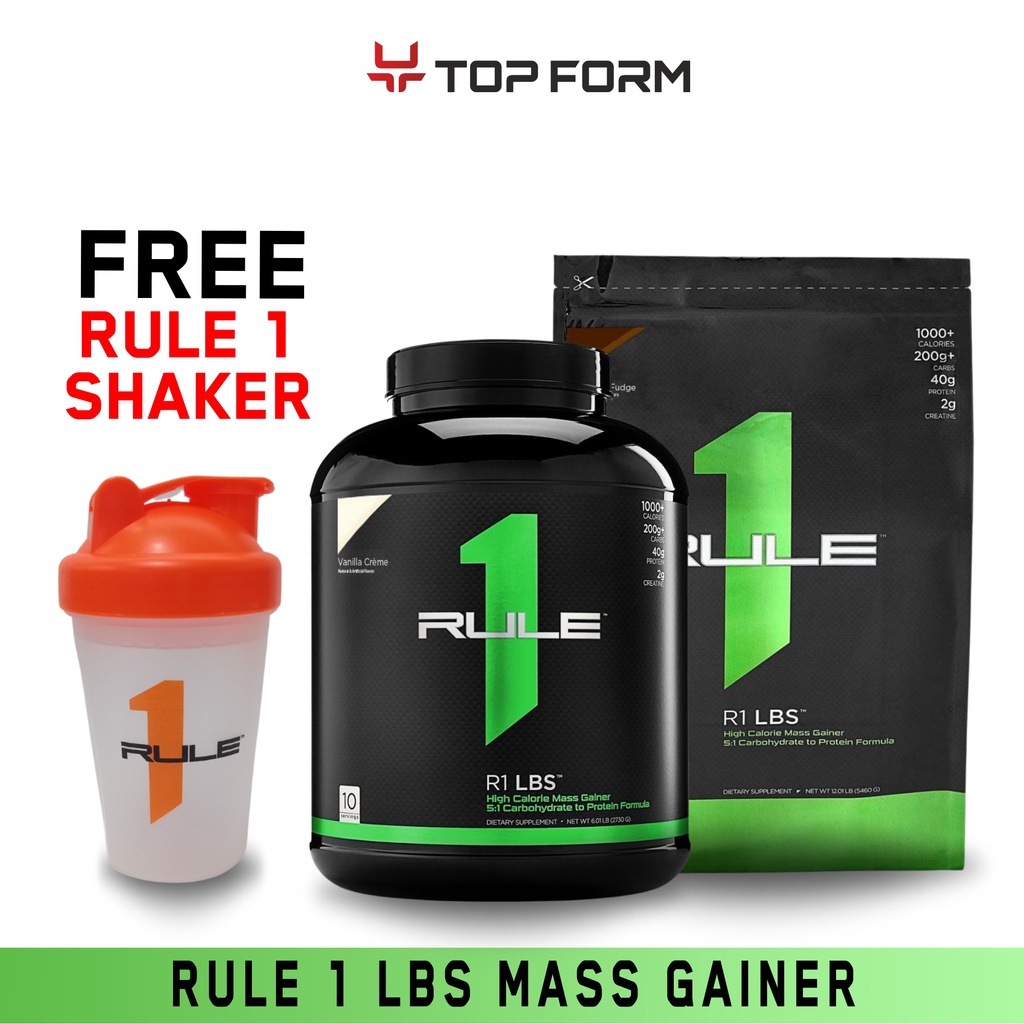 Rule 1 LBS High Calorie Mass Gainer with shaker 6lbs, 12lbs | Lazada PH