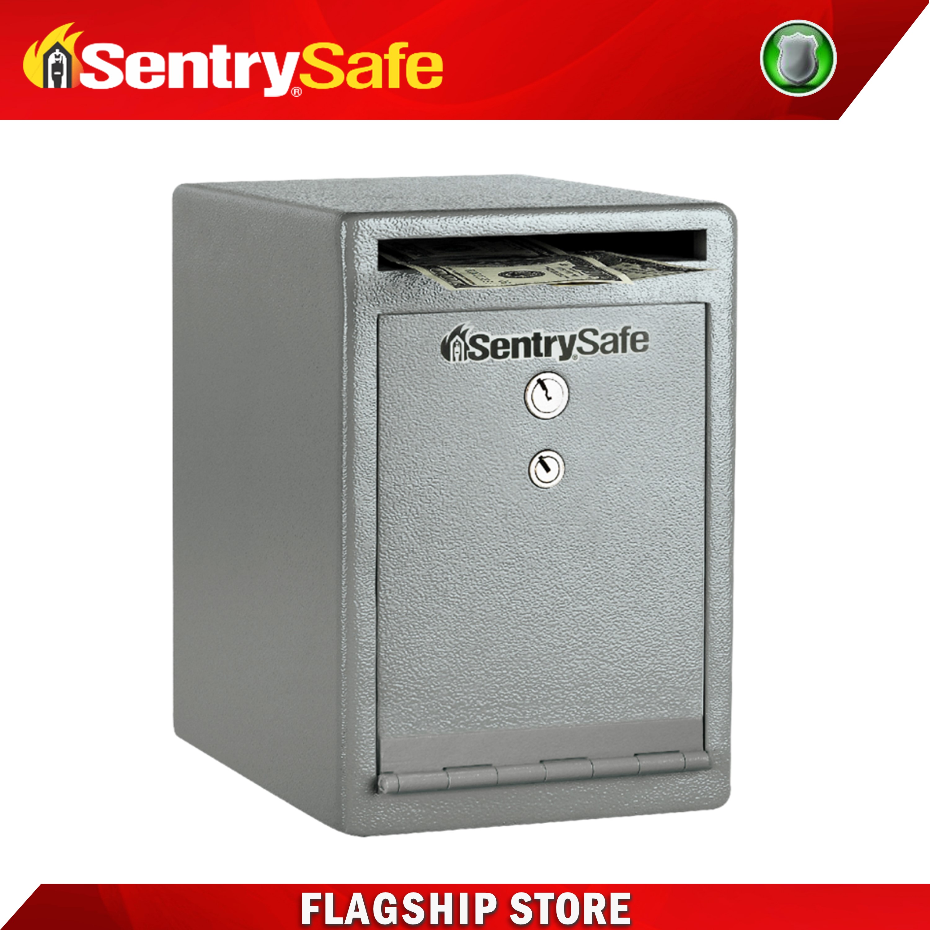 SENTRY SAFE UC-039K Under Counter Small Cash Depository Vault with Drop ...