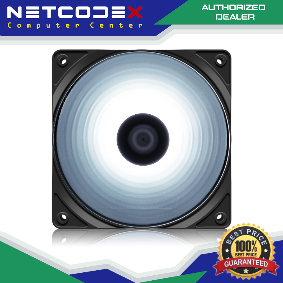 DEEPCOOL RF120 W Single Color LED Fan ( RF120W ) - 120mm 9-Blade White ...