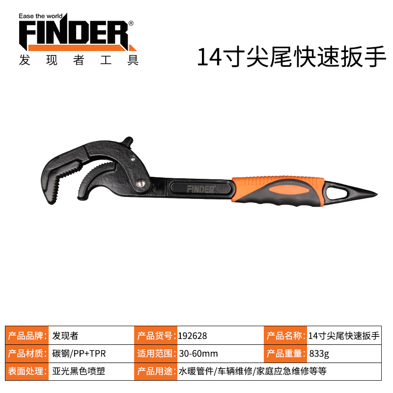 Finder adjustable wrench Multi-function pointed-tail universal wrench Universal wrench for quick ...