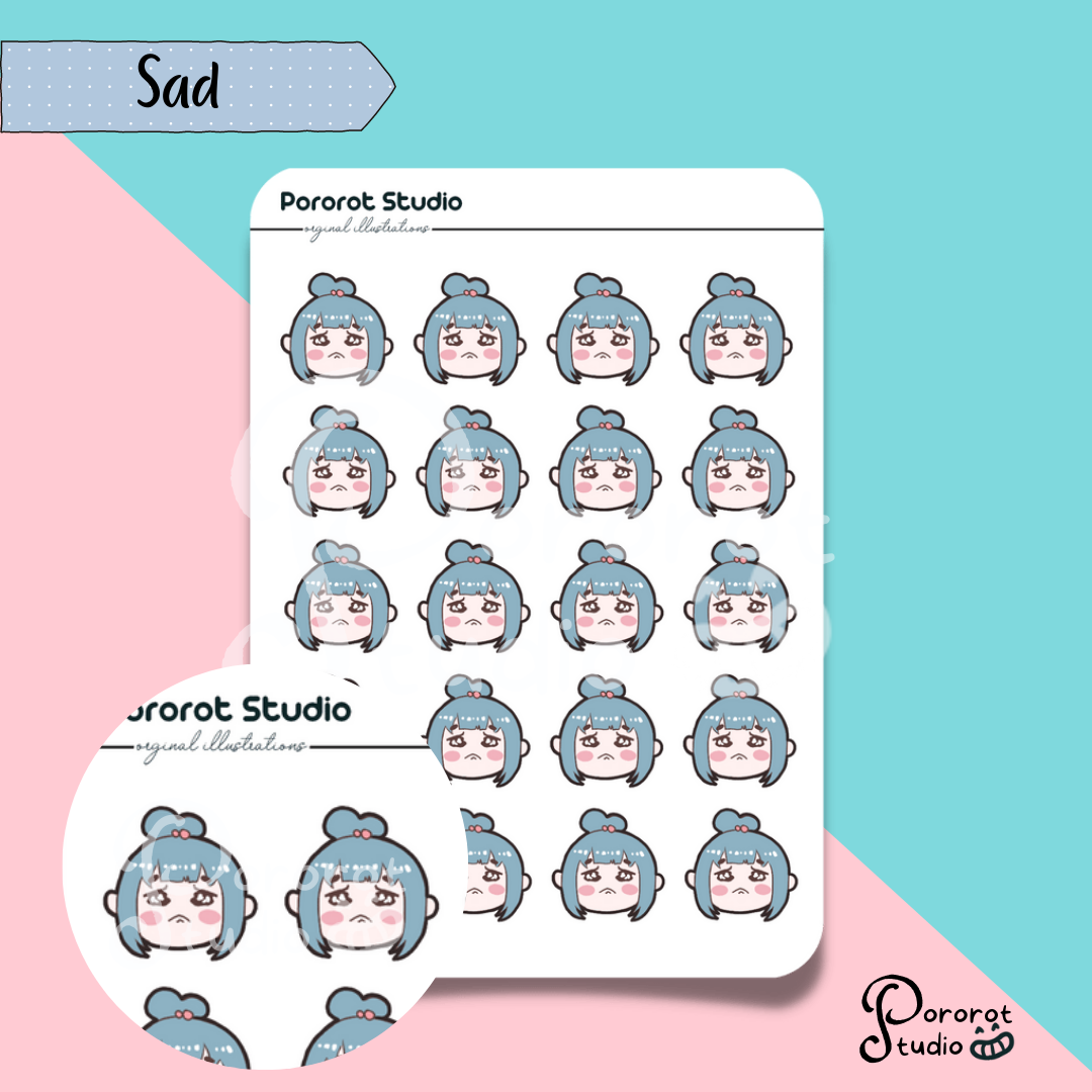 Pororot Studio I Poro Mood Sad Sticker sheet for diary planner ...