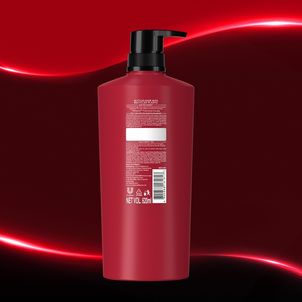 TRESemmé Keratin Smooth Hair Straightener Shampoo for Dry and Frizzy ...