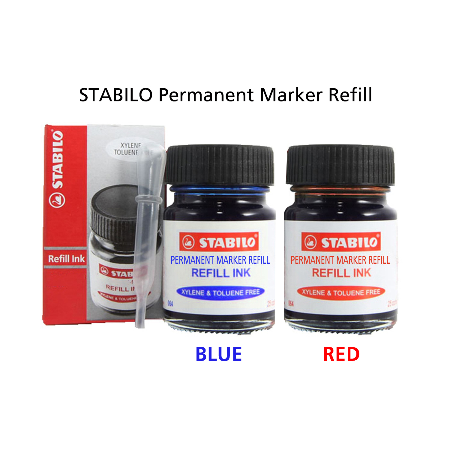 STABILO Mark-4-All Permanent Marker Bullet Fine & Chisel Broad Tip Pen ...