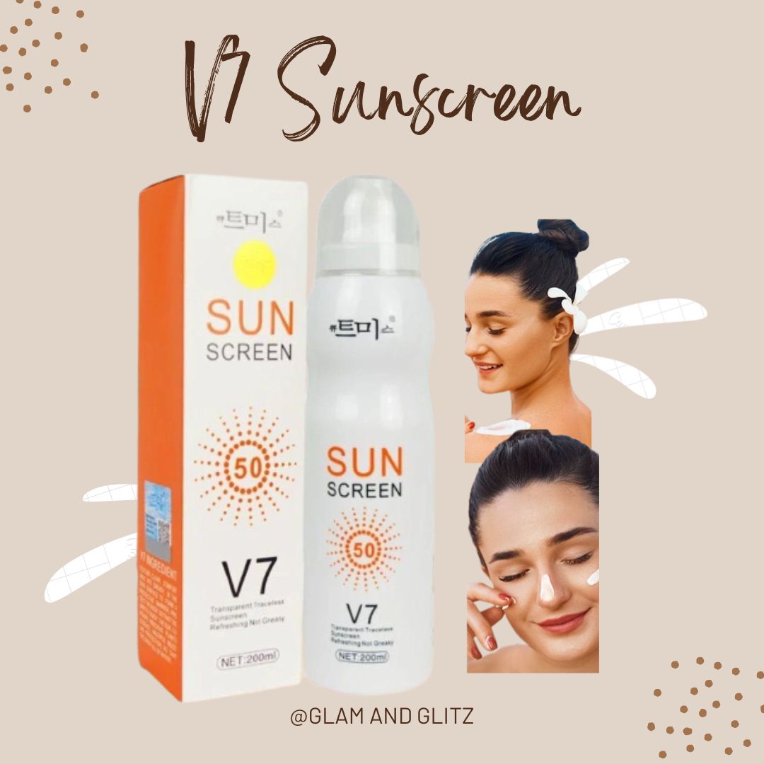 ORIGINAL Sunscreen SPF50 V7 Korean Spray lotion Instant Whitening ...