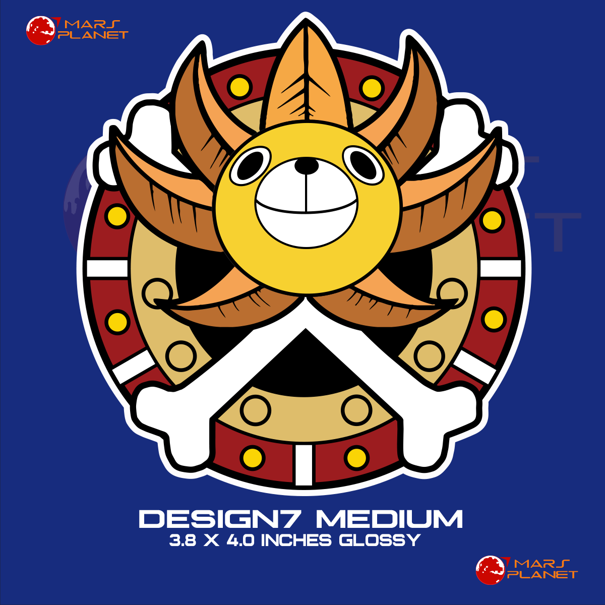 ONE PIECE STICKER THOUSAND SUNNY SHIP CAR MOTORCYCLE STYLING DECAL ...