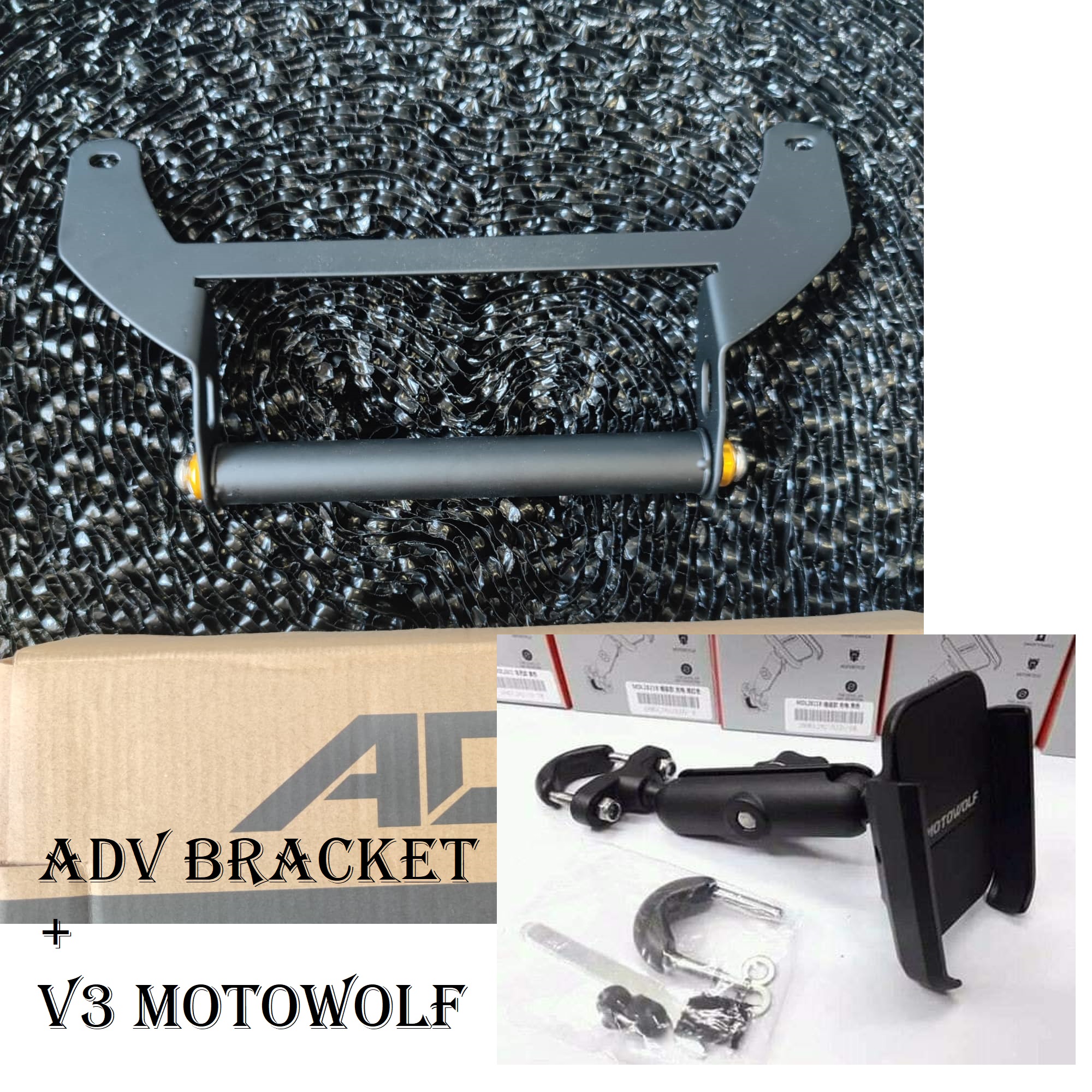 HONDA ADV 150 GPS cp Holder Bracket Mount SEC Motowolf Clamp Type ...