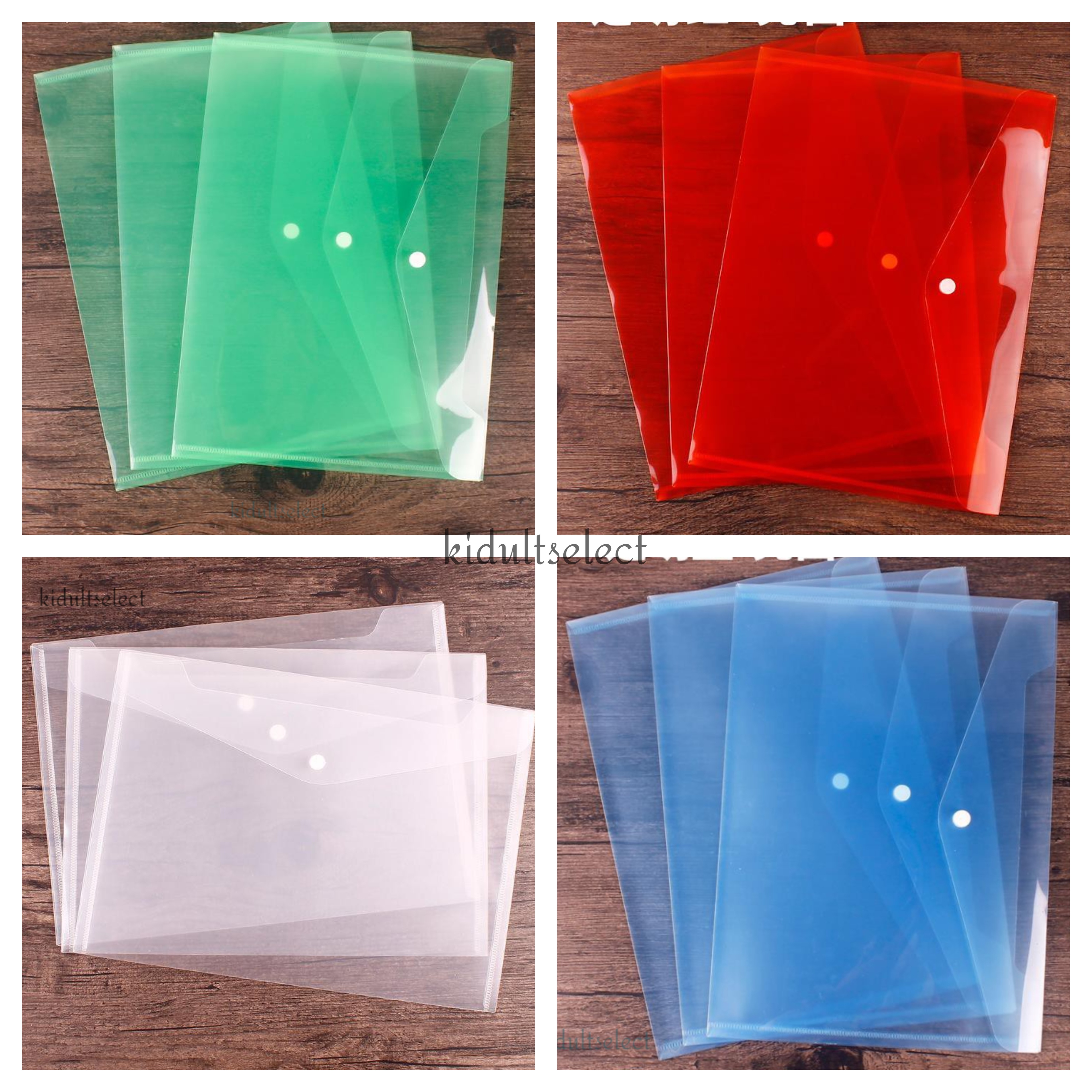 10 pieces Professional Short & Long Plastic Envelope Transparent/Clear ...