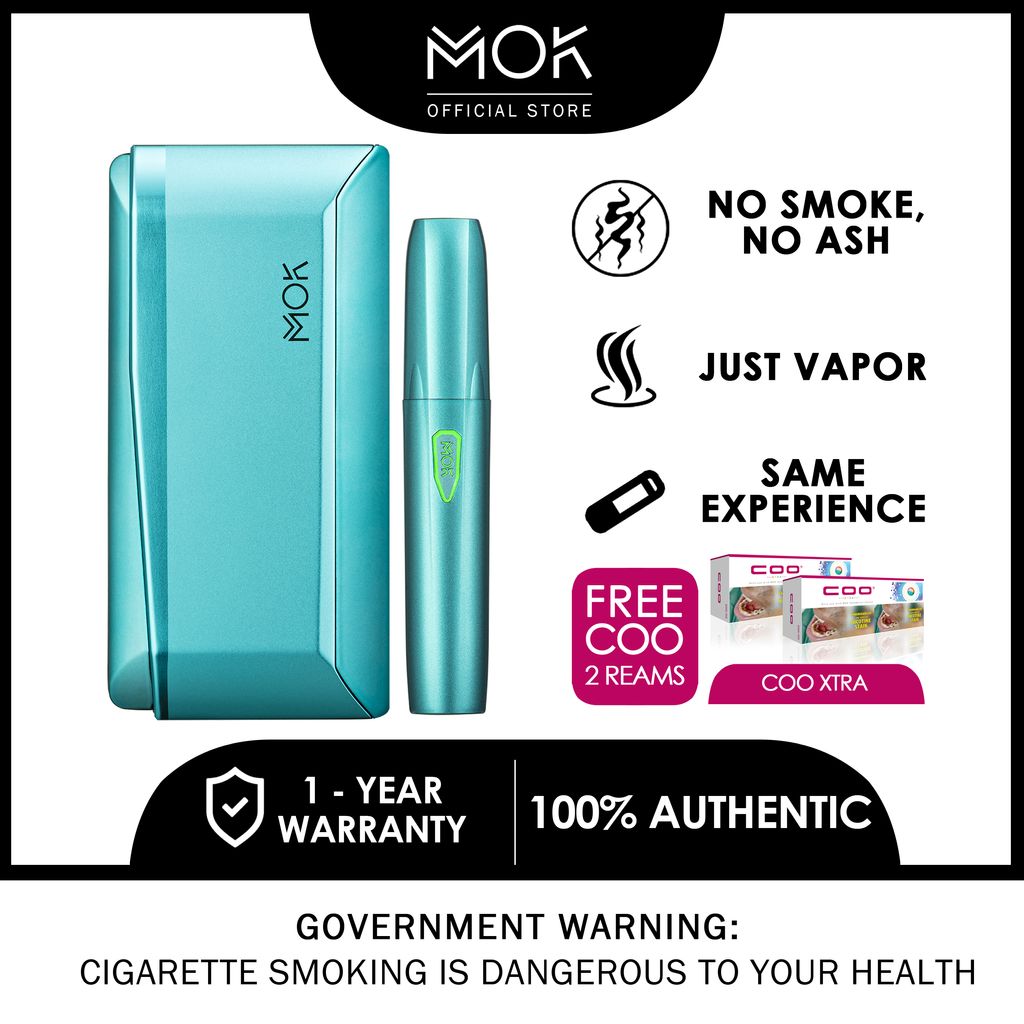 MOK 2.0 Bundle (Jade) + COO 2 Reams of Heat-not-Burn Sticks (XTRA ...