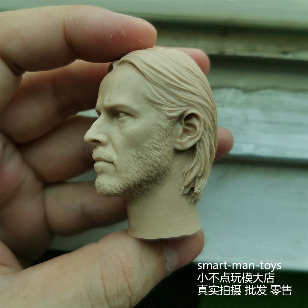 Blank 1/6 scale Keanu Reeves Head Sculpt John Wick unpainted fit 12 39 ...