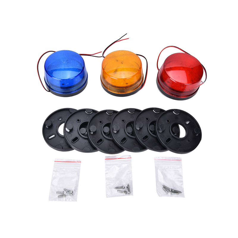 【Flash Sale】Orange Blue Red 12V LED Security Alarm Strobe Signal ...