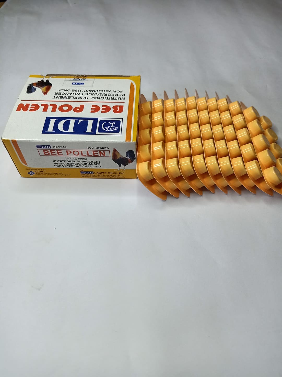 [AGRIVET] BEE POLLEN 100 TABLETS FOR GAMEFOWL/ BITAMINA SA MANOK ...