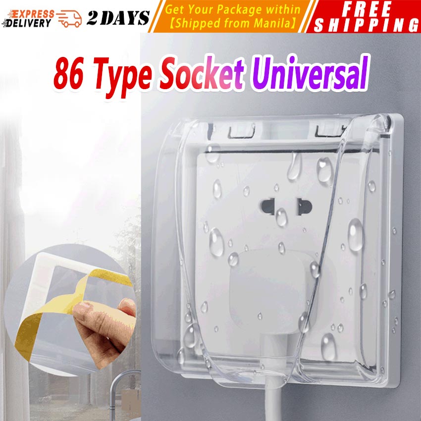️【Same Day Delivery】Self-adhesive transparent power socket 86 type ...