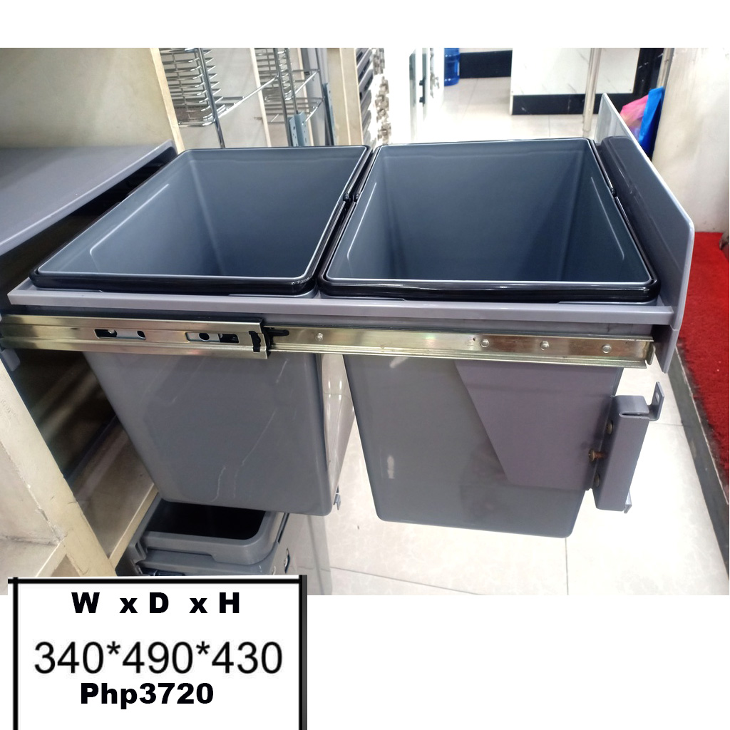 Pull out Trash bin / Pullout trash can / Modern trash can / Kitchen ...