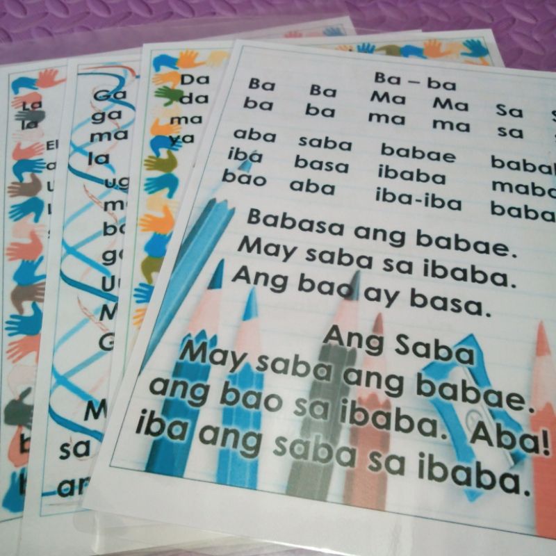 kinder to grade1 pratice reading tagalog using marungko approach 16pcs ...