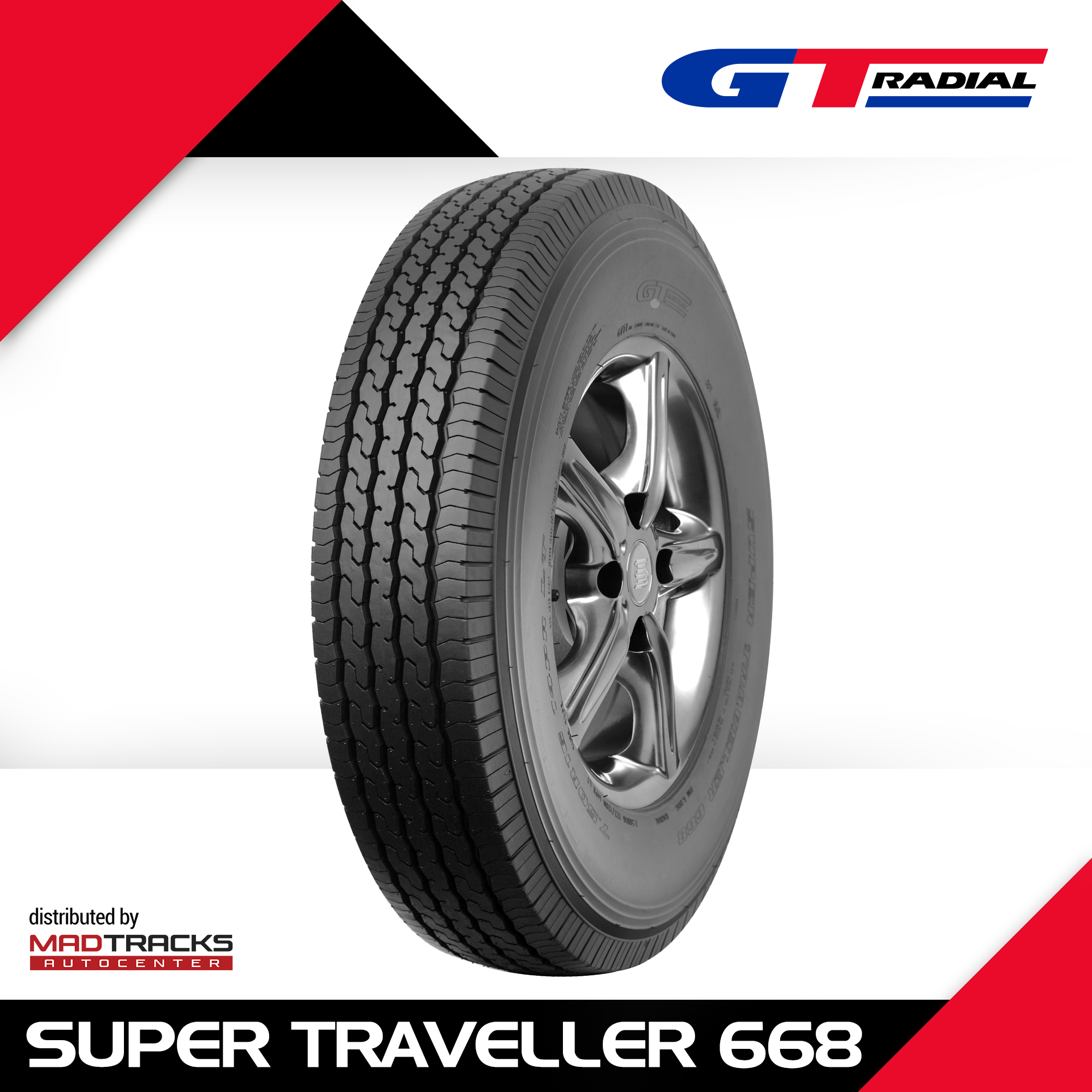 GT Radial 650R16 LT 10PR 108/107N Super Traveller 668 Tube Type Tire ( 6.50R16 , 650R16 Gajah ...