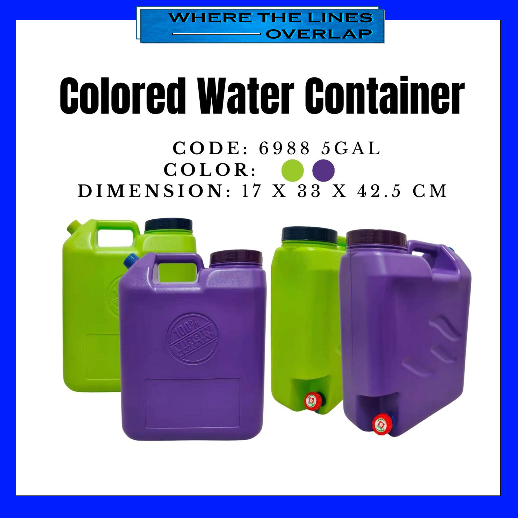 WATER CONTAINER / COLORED WATER CONTAINER / RANDOM COLOR JCE | Lazada PH