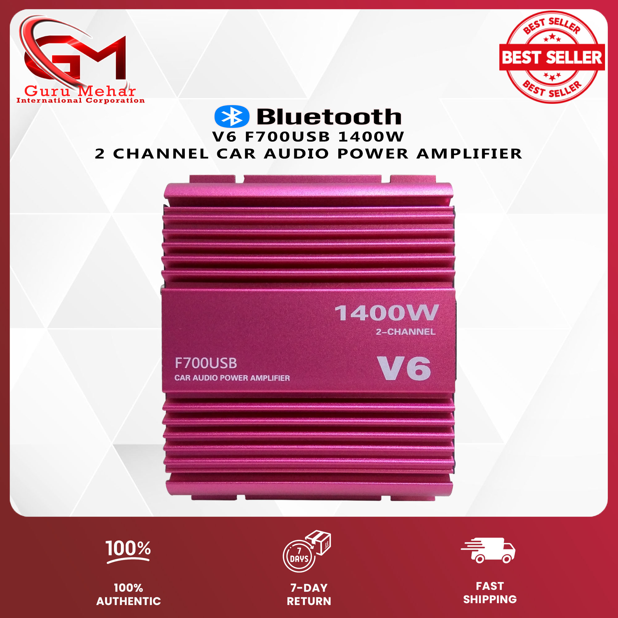 VFA-8000 (3,600 Watts) - 4-Channel Power Bluetooth Car Amplifier - Heavy Duty, Excellent Quality ...